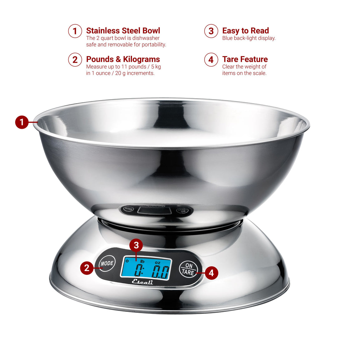 Rondo Stainless Steel Scale – KitchenSupply